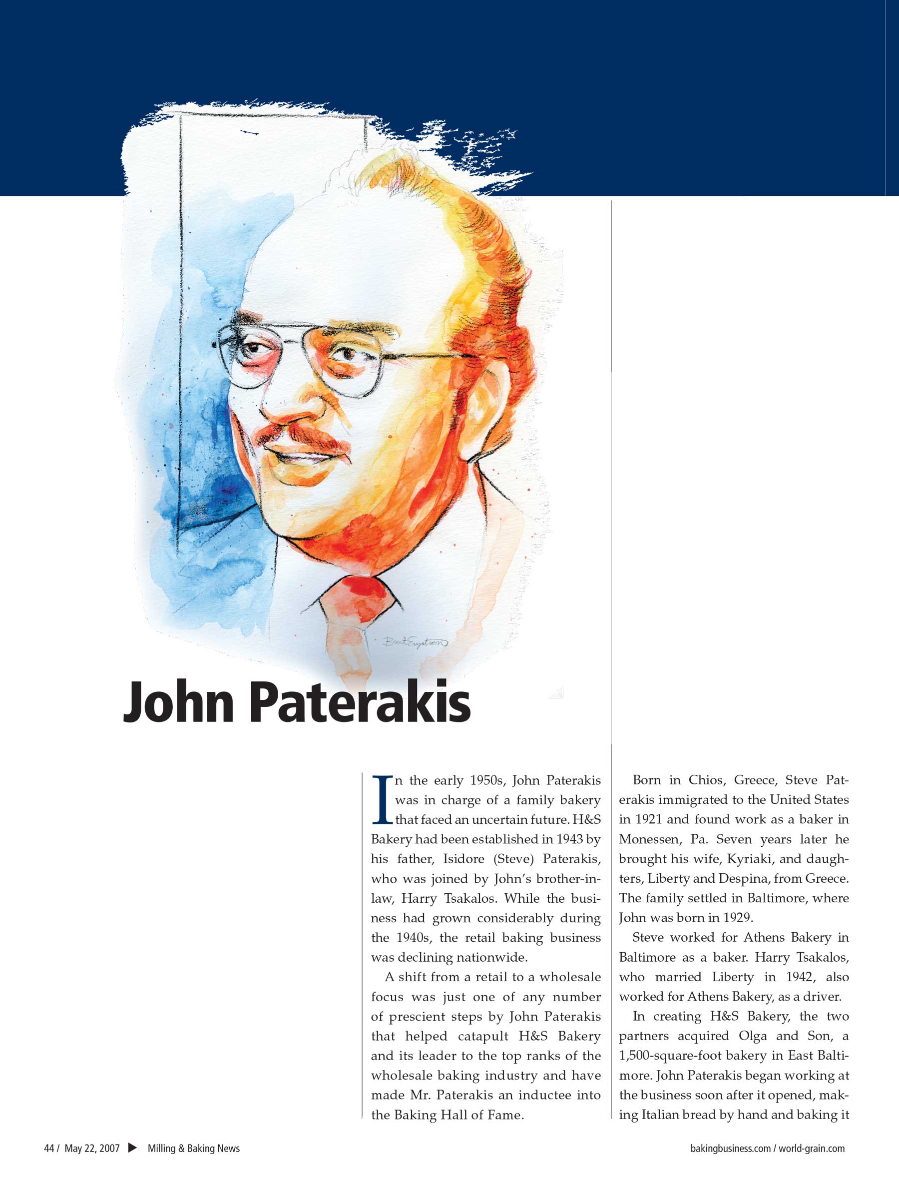 Baking Hall of Fame 2007 - John Paterakis | American Society of Baking