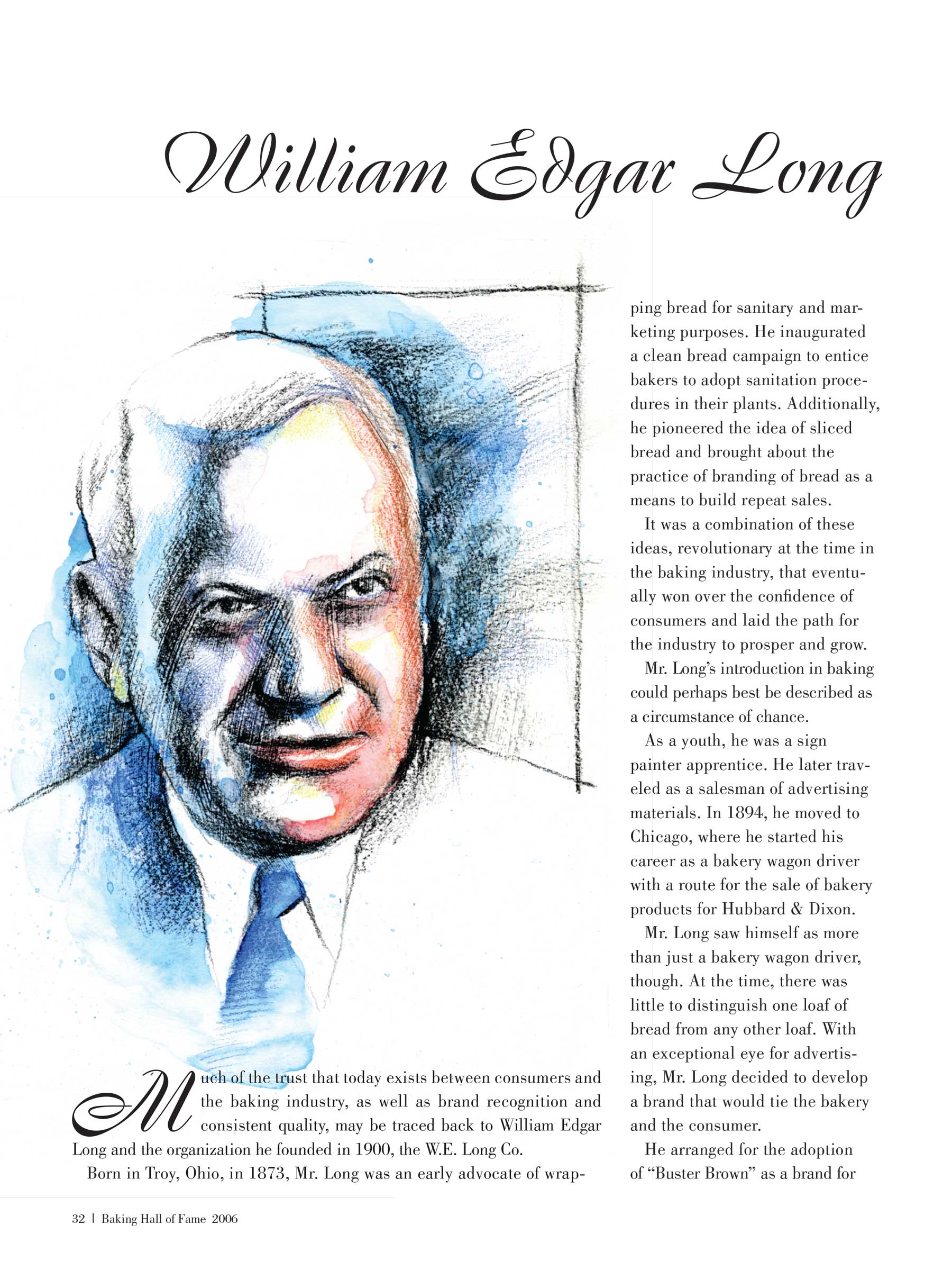 Baking Hall of Fame 2006 - William E. Long | American Society of Baking